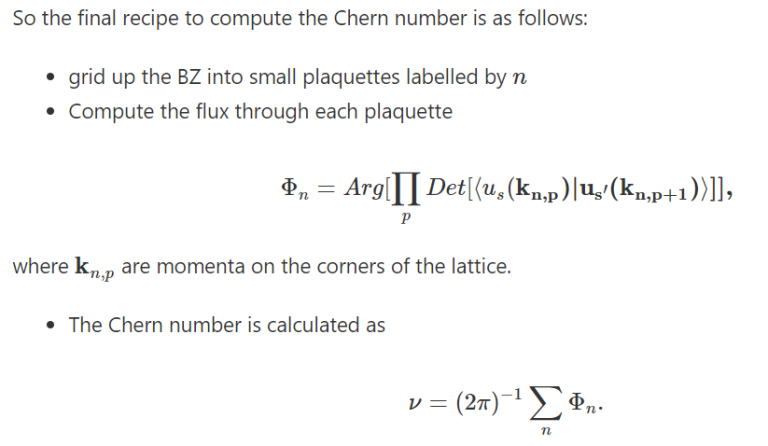 陈数Chern number的计算（Wilson loop方法，附Python代码） - Ji-Huan Guan