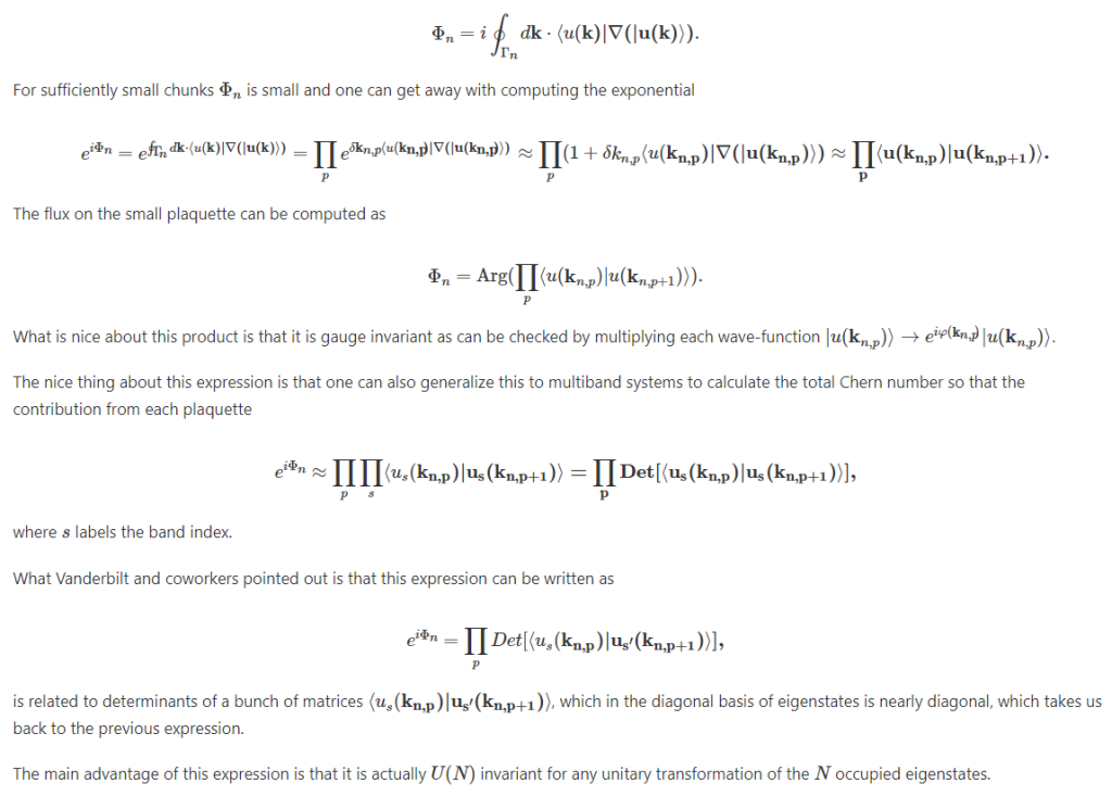 陈数chern Number的计算(wilson Loop方法,附python代码) Ji Huan Guan